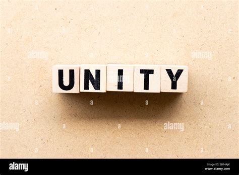 Letter Block In Word Unity On Wood Background Stock Photo Alamy