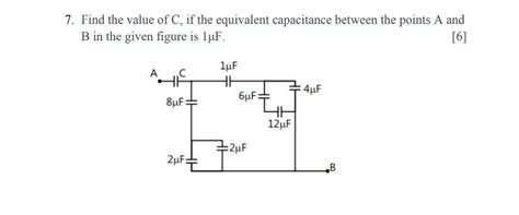 Solved Find The Value Of C If The Equivalent Capacitance Chegg
