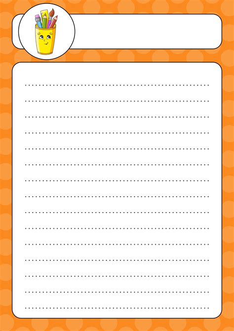 Lined Sheet Template Handwriting Paper For Diary Planner Checklist Wish List Back To