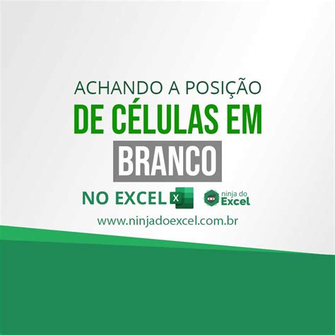 como achar posição de células em branco no excel ninja do excel