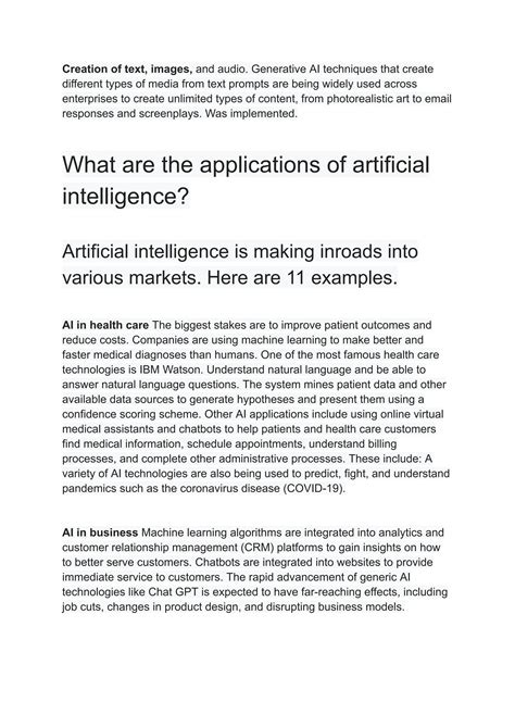 What Is Artificial Intelligence Definition Top 10 Types And Examples Pdf