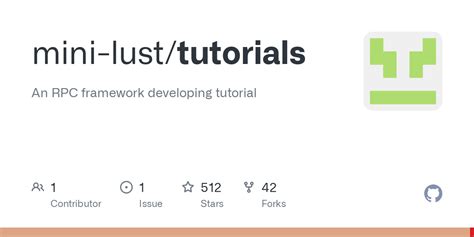 GitHub Mini Lust Tutorials An RPC Framework Developing Tutorial