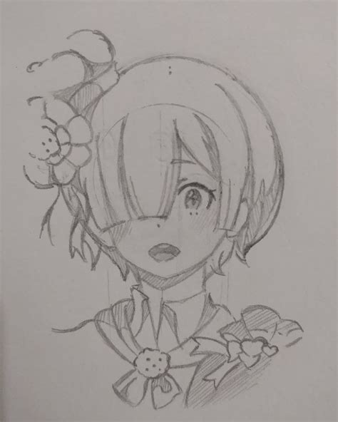 4 100 Aña sketchbook sketch drawing draw rezero rem