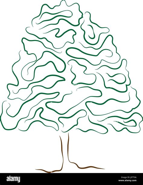 Model Design Project Concept Plan Draft Tree Illustration Branch Stock Vector Image