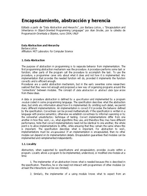 Encapsulation Inheritance Pdf Class Computer Programming