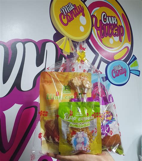 Хужирт 🥰Багц 1 үнэ 20 500 🍭Шар сүүний ааруул 300гр 🍭Сүүн чихэр 100гр 🍭Шар сүүний хамтаамал