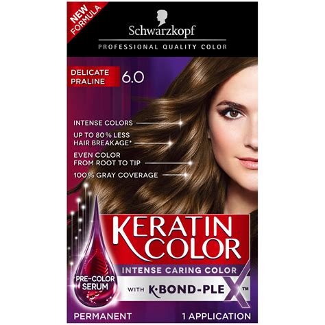 Schwarzkopf Keratin Color Permanent Hair Color Cream 60 Delicate Praline
