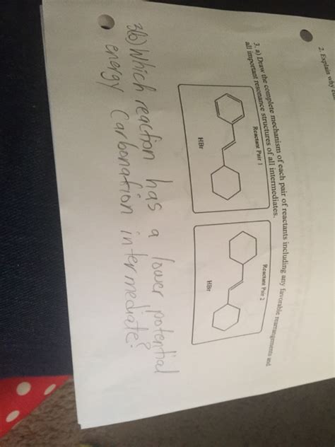 Solved Draw The Complete Mechanism Of Each Pair Of Reactants Chegg Com