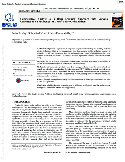 Pdf Comparative Analysis Of A Deep Learning Approach With Various