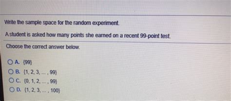 Solved Write The Sample Space For The Random Experiment A