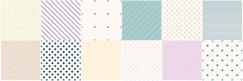 Collection Of Geometric Seamless Minimalistic Patterns Simple Dotted And Striped Textures