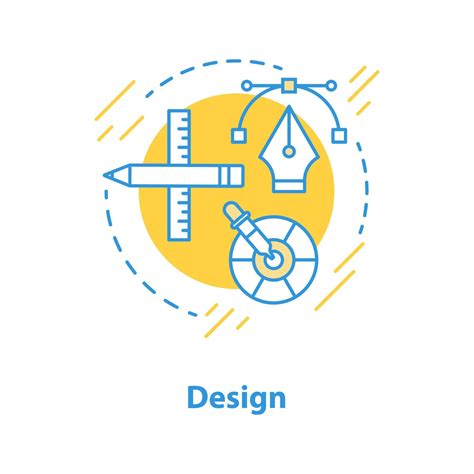 Designing Process Concept Icon Project Realization Idea Thin Line Illustration Development