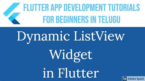 26 Dynamic Listview Widget In Flutter Part 2flutter Tutorials In