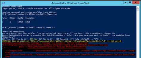 Failed Downloading Az And Other Modules For Powershell Microsoft