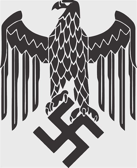 Nazi Eagle Coat Of Arms Germany Monochrome Emblem Nazi Party Symbol