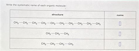Answered Write The Systematic Name Of Each… Bartleby