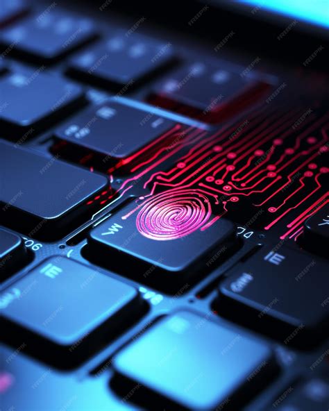 Premium Photo Computer Analyzing And Measuring Fingerprints On A