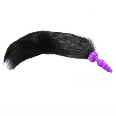16 Black Tail Silicone Plug Pluglust