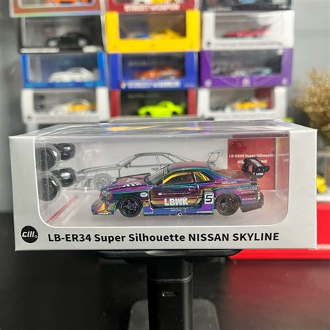 Jual Cm Model Nissan Skyline Gtr Er34 Lbwk Chrome Liberty Walk Chase