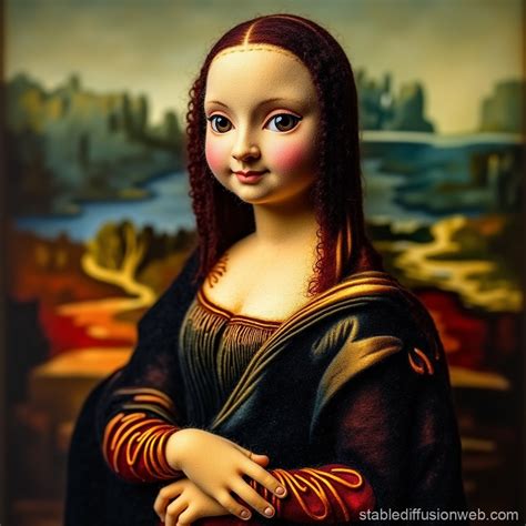 Mona Lisa Needle Felt Puppet Stable Diffusion Online