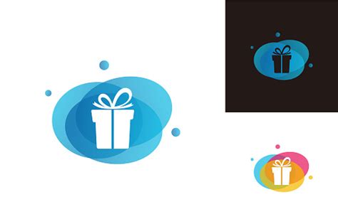기프트 샵 로고 템플릿 디자인 벡터 엠블럼 디자인 컨셉 크리에이티브 심볼 아이콘 개념에 대한 스톡 벡터 아트 및 기타 이미지
