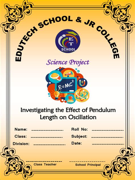 Oscillation Of Pendulum Science Project Pdf Frequency Pendulum
