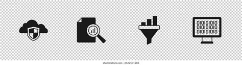 Set Cloud Shield Document Graph Chart Stock Vector Royalty Free Shutterstock