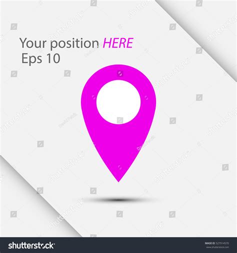 Pink Map Pointer Icon Modern Minimal Stock Vector Royalty Free Shutterstock