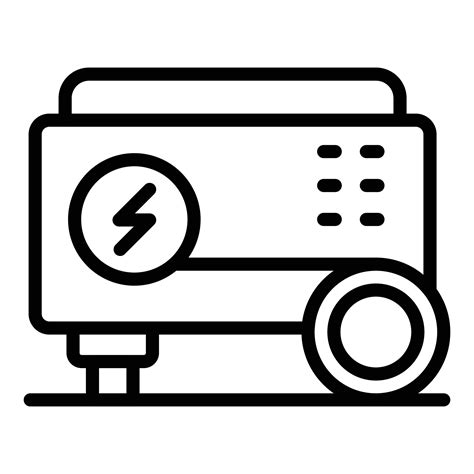 House Generator Icon Outline Vector Power Engine 14935752 Vector Art