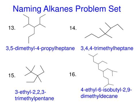 Ppt Naming Alkanes Problem Set Powerpoint Presentation Free Download Id 2941649