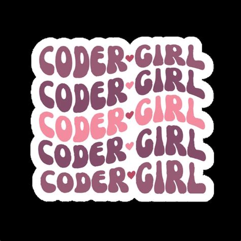 Retro Coder Girl Stickers Programmer Stickers Girl Coder Stickers