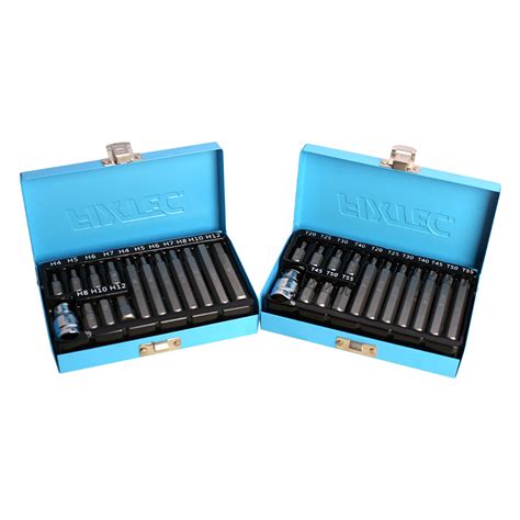 Fixtec Ratcheting Screwdriver Bit Torx Socket Wrench Set PCS Dr Hex Bits Set Wrench And