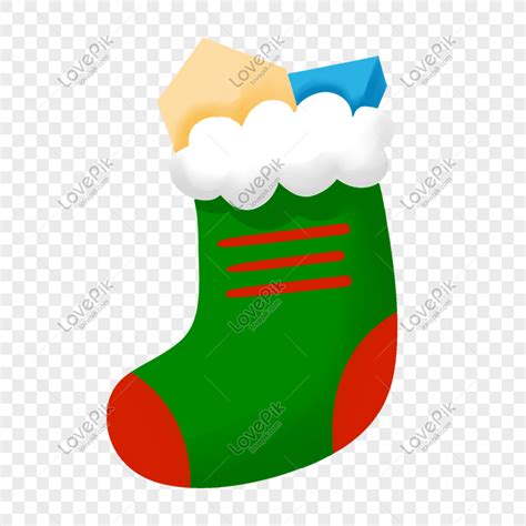 손으로 그린 크리스마스 양말 일러스트 레이션 Png 일러스트 무료 다운로드 Lovepik