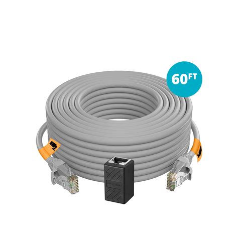 60ft Ethernet Extension Cable With Ethernet Cable Coupler