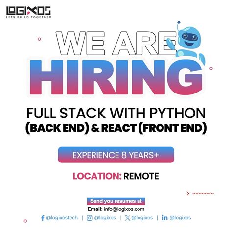 Full Stack With Pythonbackend And Reactfrontend Remote Logixos
