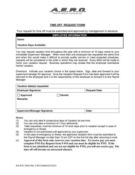 40 Effective Time Off Request Forms Templates ᐅ TemplateLab