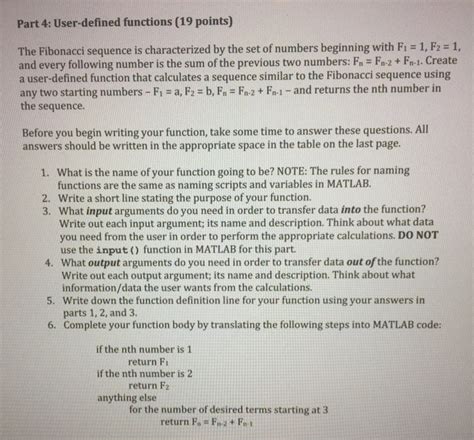Solved Part 4 User Defined Functions 19 Points The