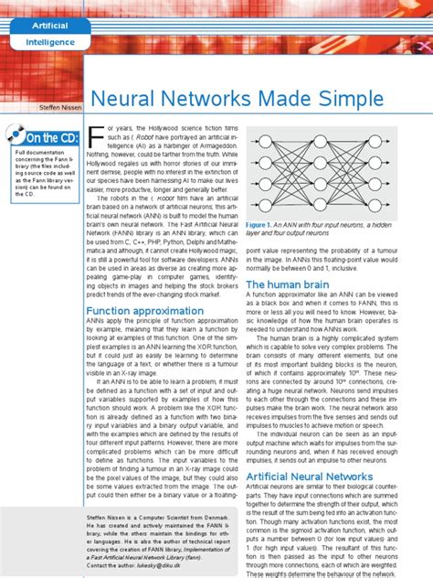 Easy Neural Networks With Fann Pdf Artificial Neural Network Artificial Intelligence