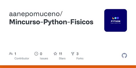 GitHub Aanepomuceno Mincurso Python Fisicos