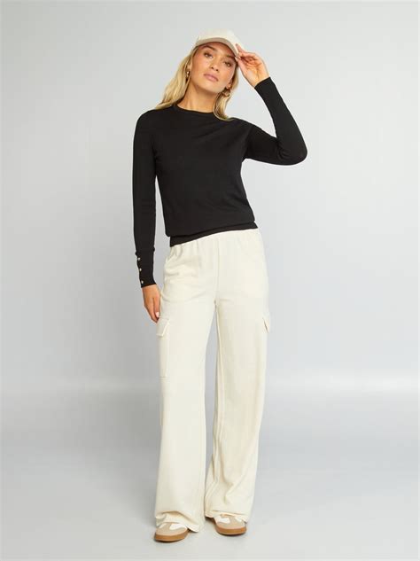 Camisola De Manga Comprida De Malha Fina Preto Mulher 12 00€ Kiabi
