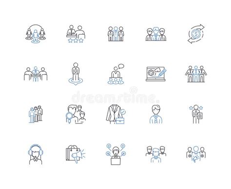 Cybersecurity Firm Line Icons Collection Encryption Firewall Malware