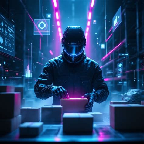 Free Future Package Sorter Image Cyberpunk Futuristic Neon Download At Stockcake