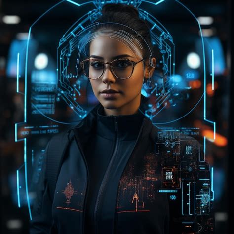 Premium AI Image Futuristic Technology Background