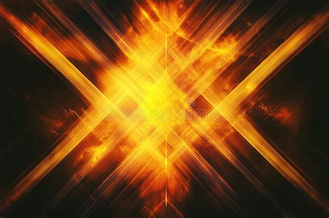 Fiery Abstract X Shaped Light Burst With Dynamic Energy And Intense