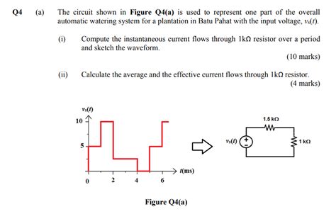 Solved Q A The Circuit Shown In Figure Q A Is Used To Chegg