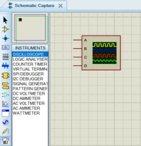 Осциллограф в Proteus RxTx su
