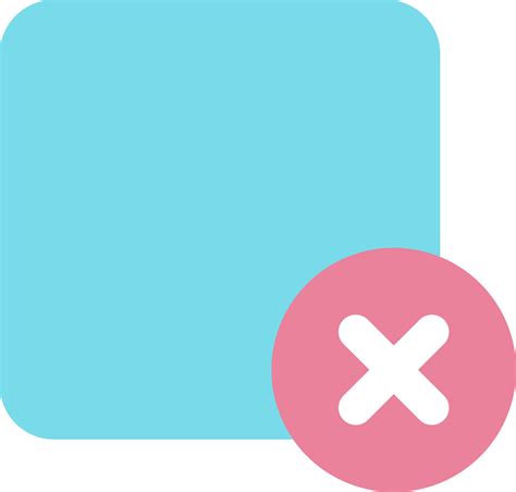 Delete Square Flat Light Icon Vector Art At Vecteezy