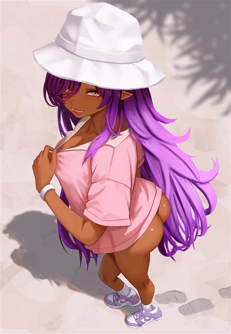 Rule 34 Absurdres Ass Bottomless Breasts Bucket Hat Collarbone Dark