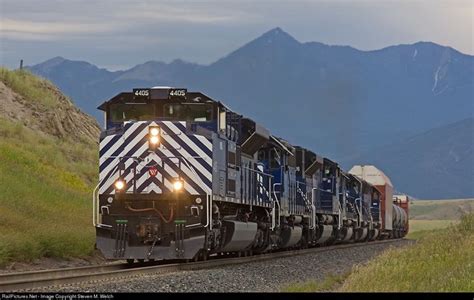Mrl 4405 Montana Rail Link Emd Sd70ace At Livingston Montana By Steven