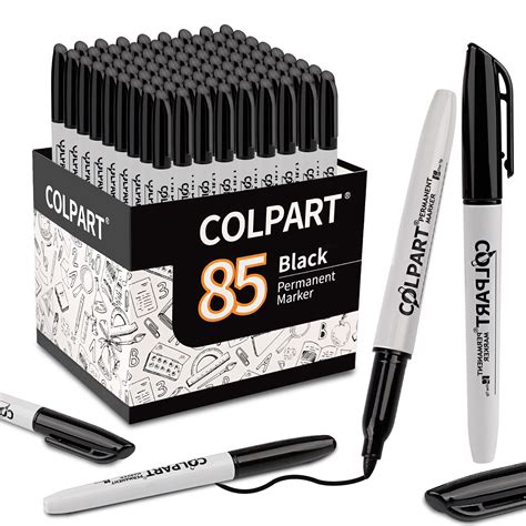 Permanent Markers Fine Tip Black Permanent Marker Bulk Of 85 Pack Black Marker Set Waterproof